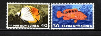 Papua New Guinea 1976 TROPICAL FISH CLOUDED RAINBOW FISH SG 314-17 Sc ...