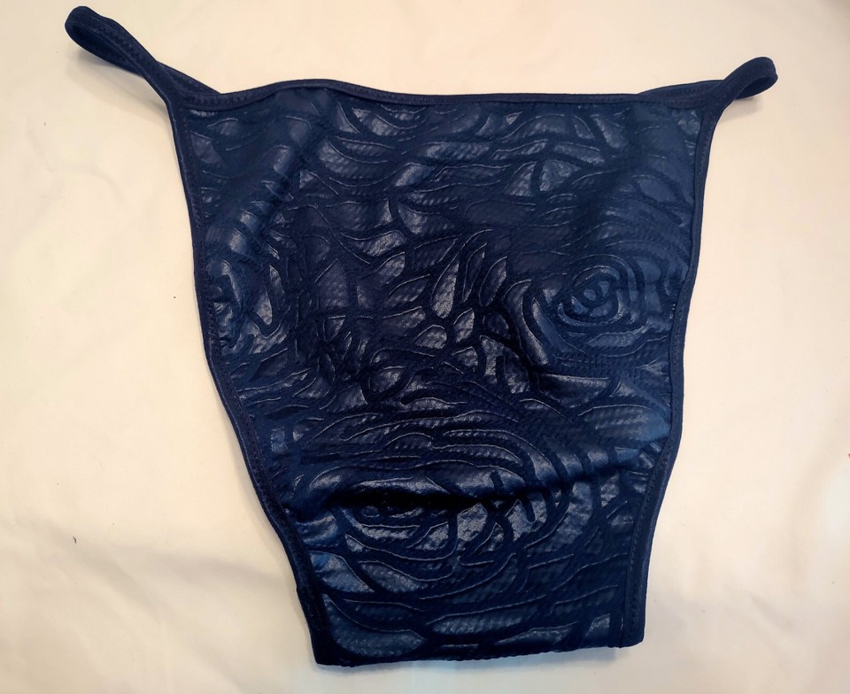 Men's Seamless BODY HUGGER String Bikini Beach Underwear BLUE ROSE ...