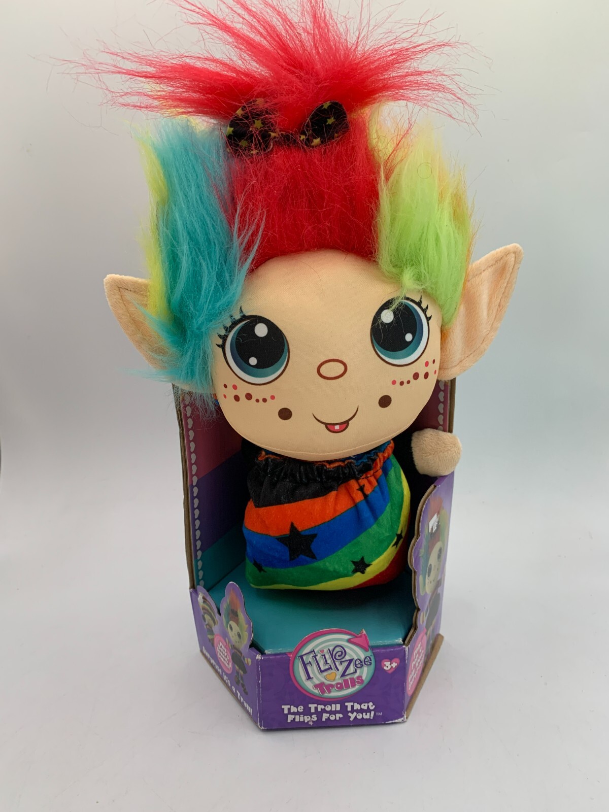 NEW Flipzee Girls Trolls Pretty Rainbow Galore and Cuddly 2-in-1 Plush ...