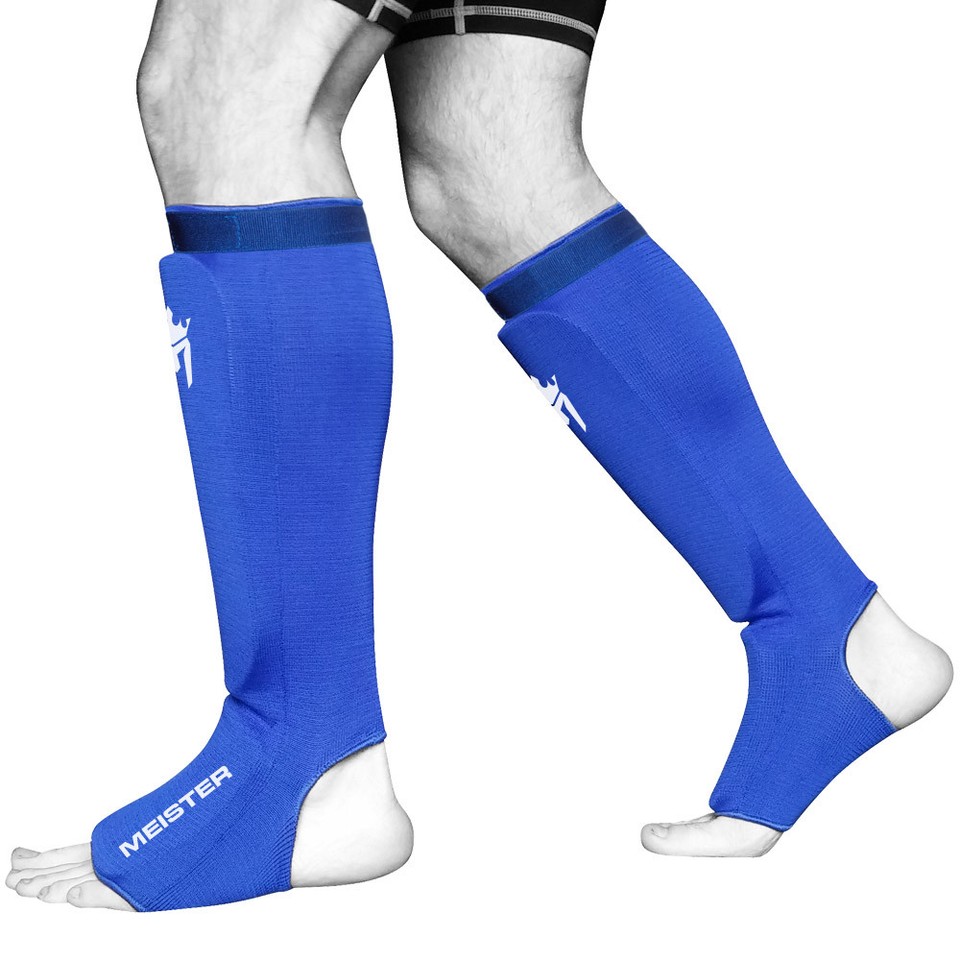 MEISTER ELASTIC CLOTH SHIN & INSTEP GUARDS - Muay Thai MMA Taekwondo ...