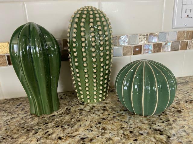 Ceramic Cactus Cacti Set of 3 - Arizona or Southwest Decor (FREE ...