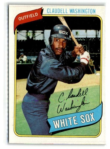1980 Topps Baseball #322 Claudell Washington Chicago White Sox | eBay