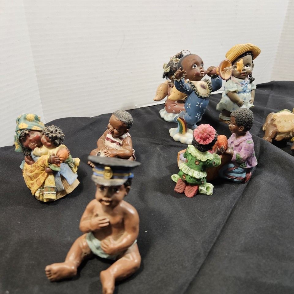 Lot of 10 Black African American Ceramic Figurines Figures Vintage Folk ...