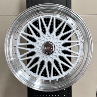 22" EURO RS STYLE WHITE WHEELS RIMS 22X9 5X112 5X114.3 +30 NEW SET OF 4 ...