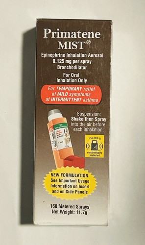 Primatene Mist Epinephrine Inhalation Aerosol 160 Sprays EXP 12/2025 ...