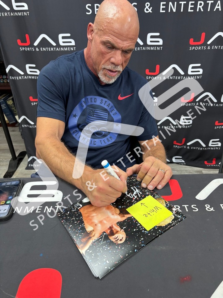 Kurt Angle signed autographed inscribed 8x10 photo WWE HOF JSA COA USA ...