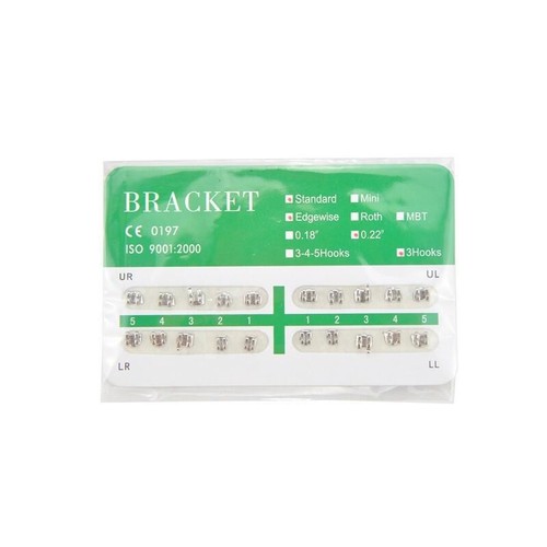 Dental Dentist Orthodontics Brackets Standard Edgewise 022 3 Hooks ...