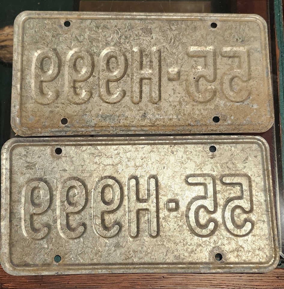 1984 Nebraska License Plate pair 55-H999 | eBay