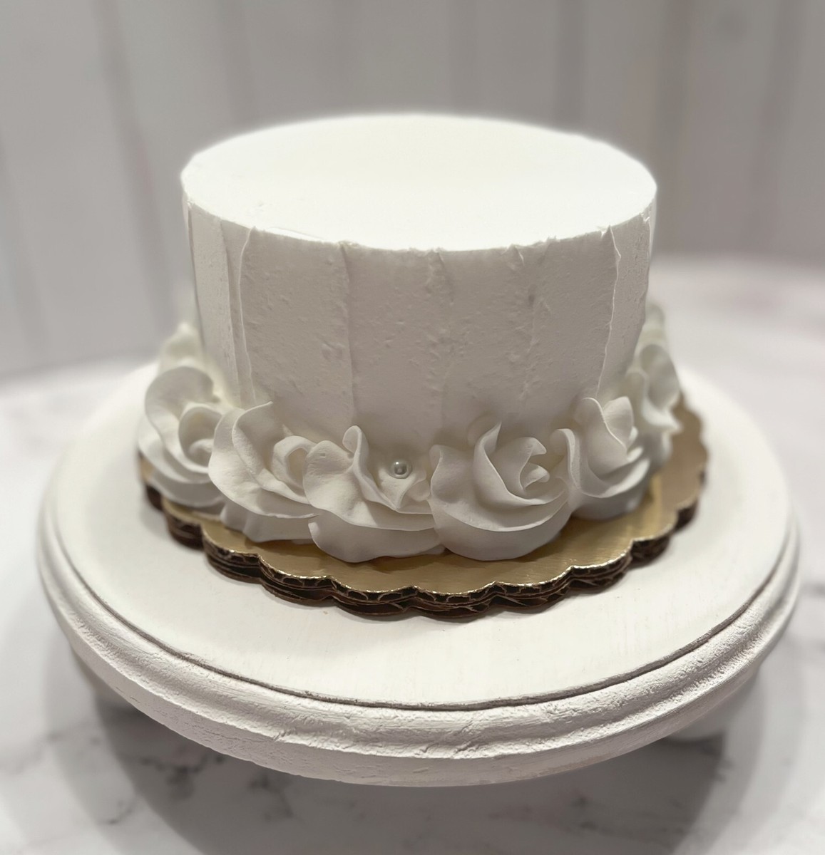 Simple White Wedding Cake
