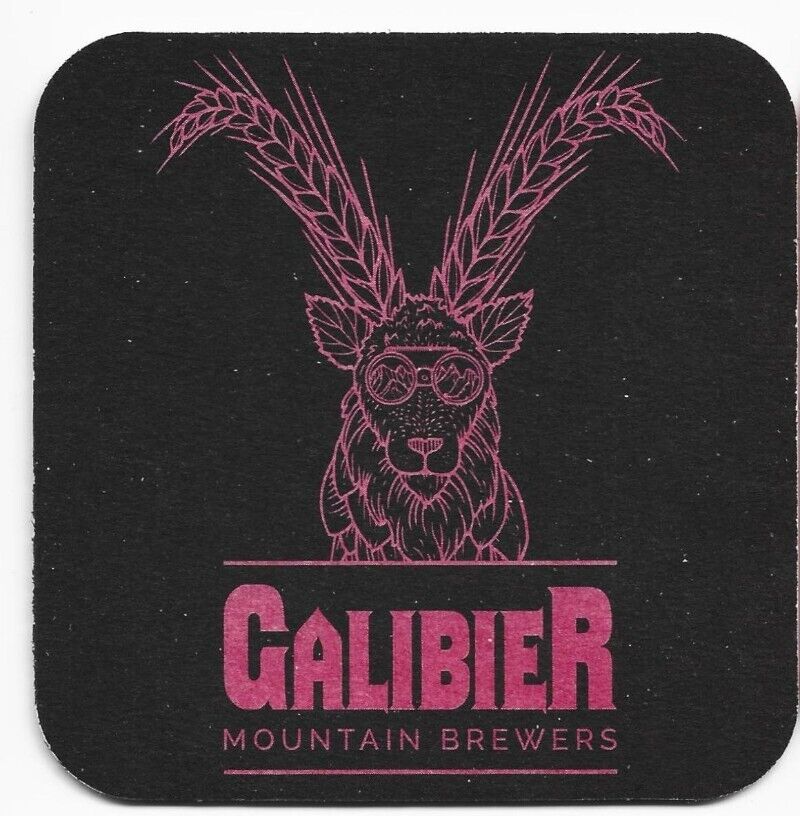 Beau Sous bock coaster Savoie GALIBIER MOUNTAIN BREVERS Noir et violet ...