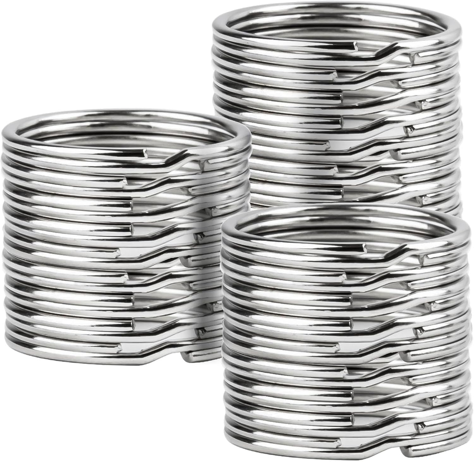 200PCS Key Rings Bulk Split Key Rings Keychain Rings and Crafts 1 Inch ...