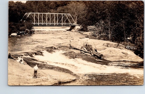 Real Photo Postcard Wisconsin Keshena Falls Menominee Indian ...