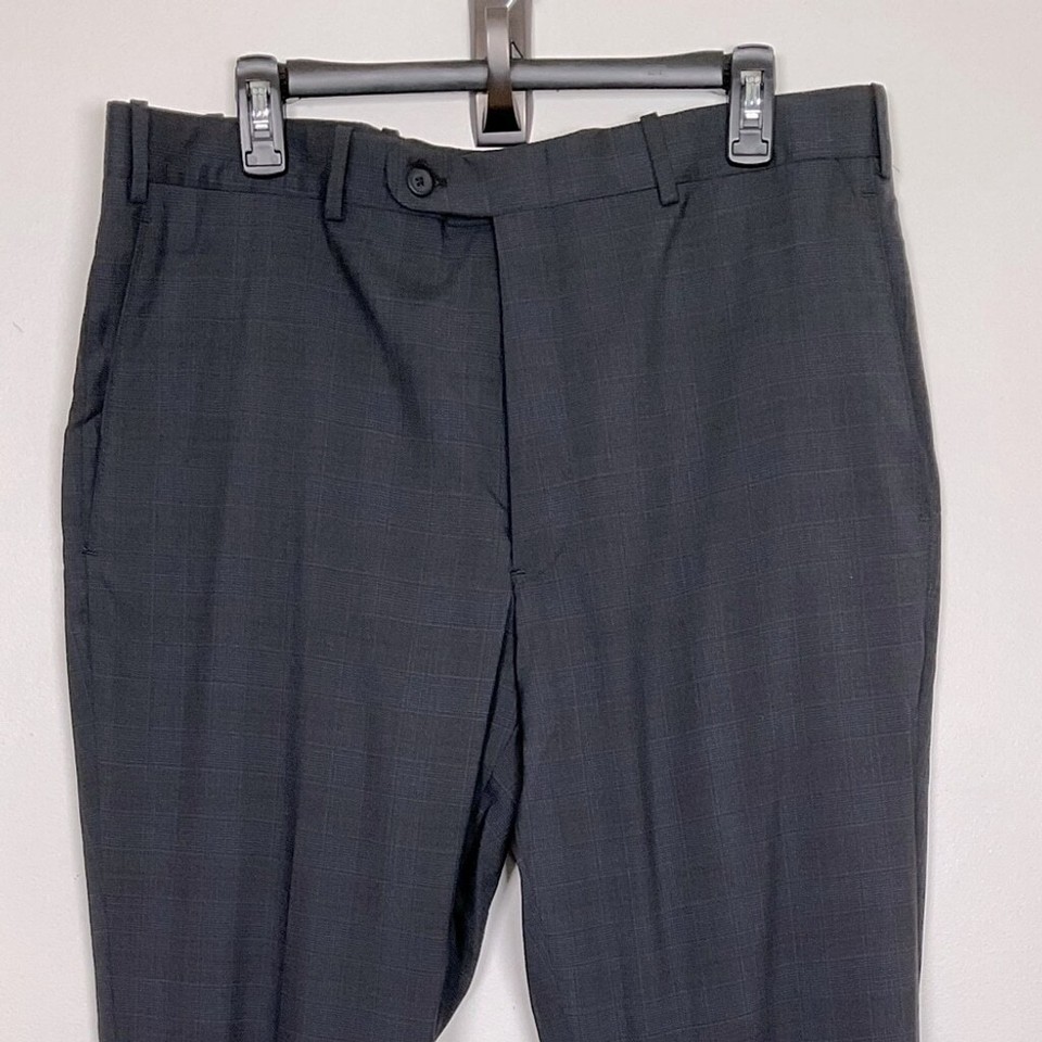 JB Britches Men's Wool Dress Pants Unhemmed, Gray/Blue Size 36R NWT | eBay