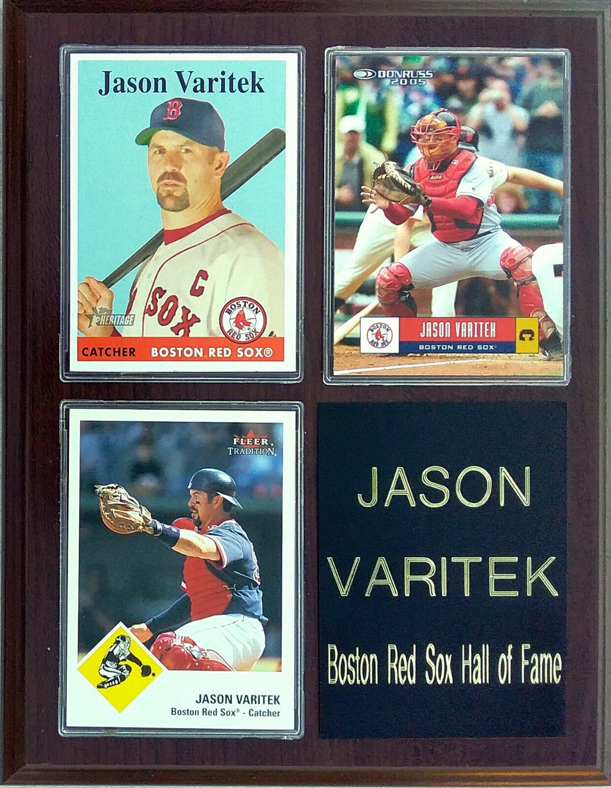 Jason Varitek Boston Red Sox 3-Card 7x9 Plaque | eBay