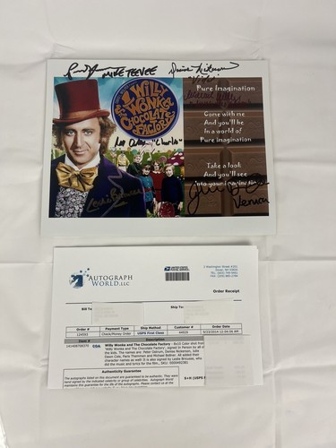 Willy Wonka Cast Signed Movie Poster All 5 Kids (Plus Leslie Bricusse) COA | eBay