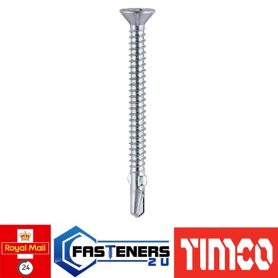 Timco Countersunk Wing Tip Self-Drilling TEK Screws, timber to Steel ...