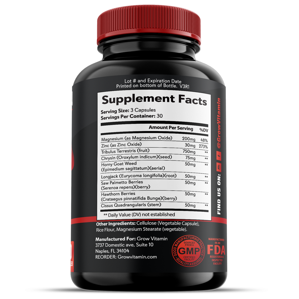 TEST BOOST Max Men Testosterone Strength Build Muscle Power Sex bOOst ...