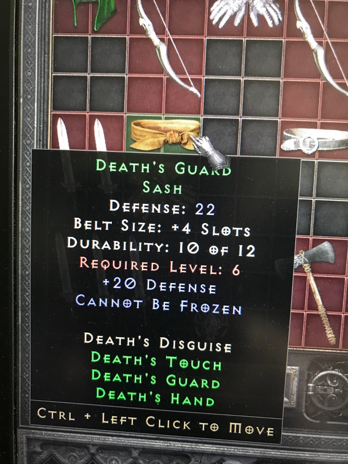 Diablo 2 Resurrected Deaths Guard Sash NONLADDER PC | eBay