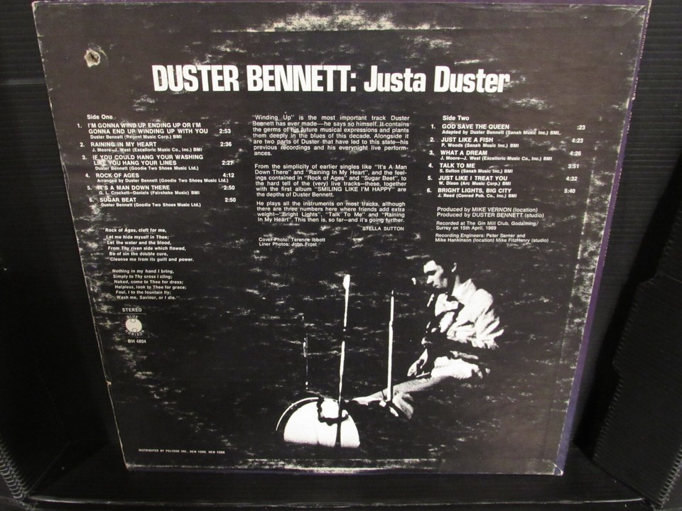 Duster Bennett "Justa Duster" (Blue Horizon BH 4804)1969 UK-Blues Lp | eBay