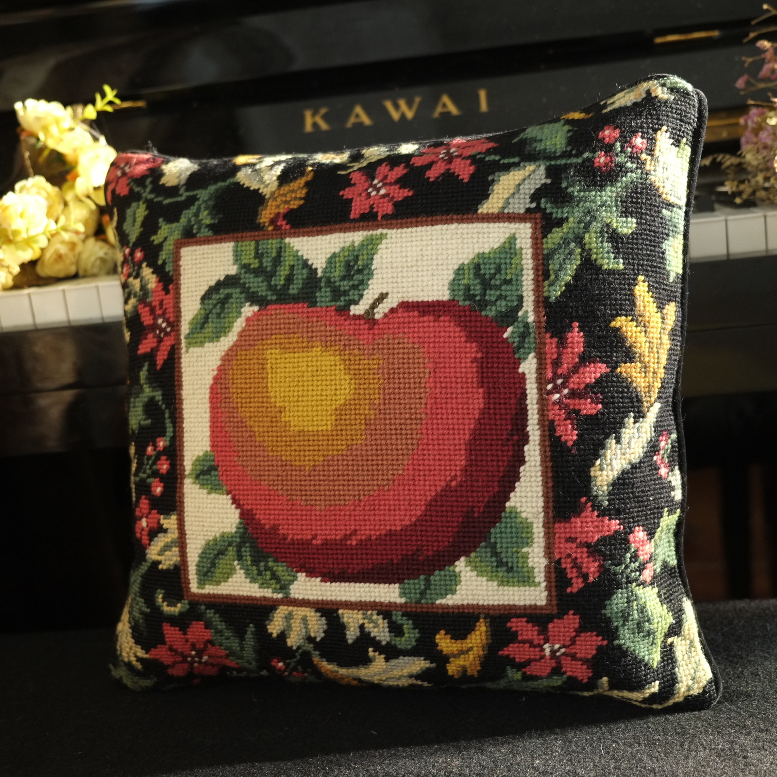1' Beautiful Still Life Scene Hand Woven Needlepoint Pillow Cover ...