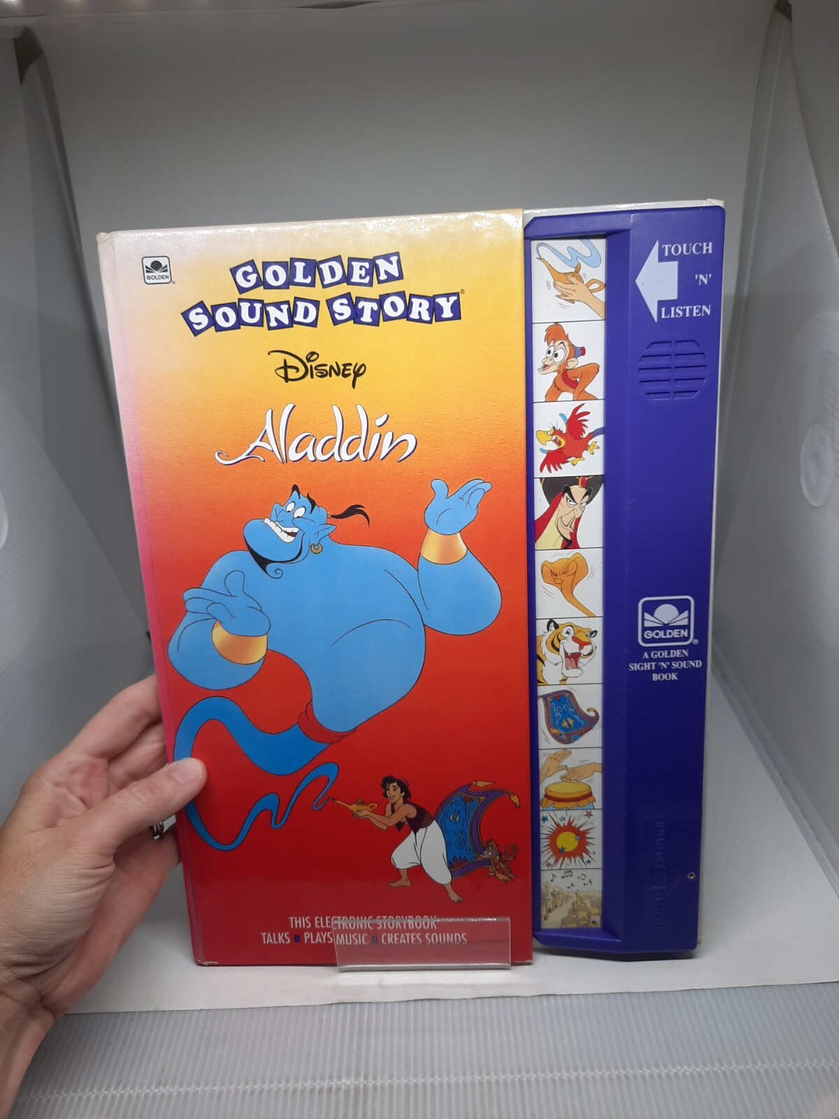 Golden Sound Story Book Aladdin Electronic Storybook Music Talks Disney for sale online | eBay