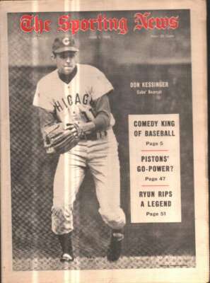 The Sporting News Newspaper June 7, 1969 Cubs' Bearcat Don Kessinger | eBay