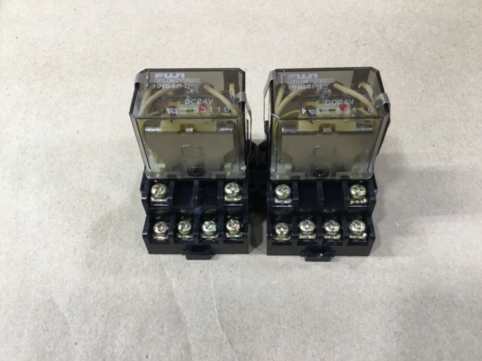 Lot Of 2 Fuji Electric HH64P-L Relay 24VDC With TP614X2 Socket #25H81 ...