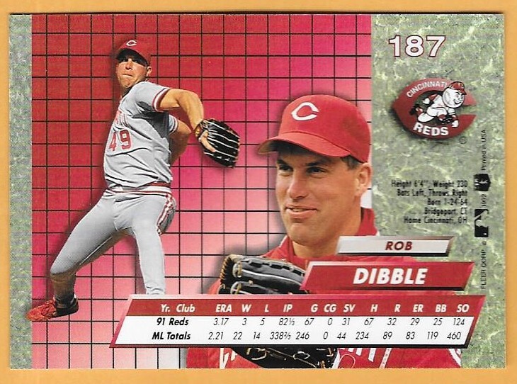 ROB DIBBLE CINCINNATI REDS #187 - FLEER ULTRA NM-MT 1992 | eBay