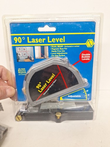 90° Laser Leval DUAL BEAM HORIZONTAL or VERTICAL, Double Bubble Levels ...