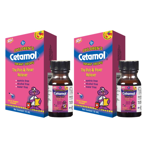 Cetamol Infant Drops Pain & Fever Reliever Alcohol & Aspirin Free -15 ...