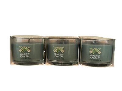 -NEW Lot of 3 Yankee Candle Green Mini CANDLE 🕯️ OLIVE & CYPRESS SCENT ...