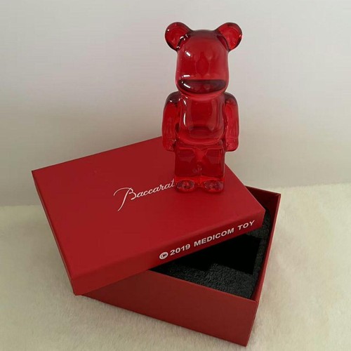 Baccarat BE@RBRICK Red Bearbrick Reflections Crystal Glass MEDICOM TOY ...