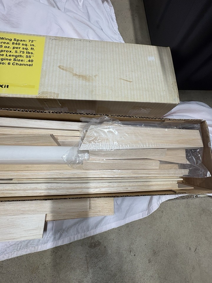 RCM Funster 40 RC Airplane Kit Wood New Vintage NOS Kit 72 NOB | eBay