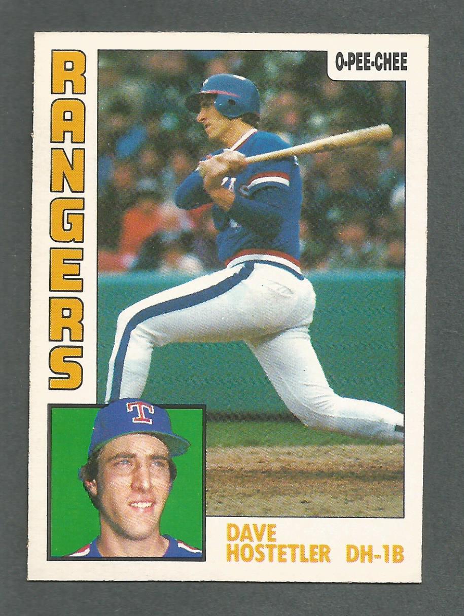 1984 OPC O-Pee-Chee Baseball Dave Hostetler #62 Texas Rangers | eBay