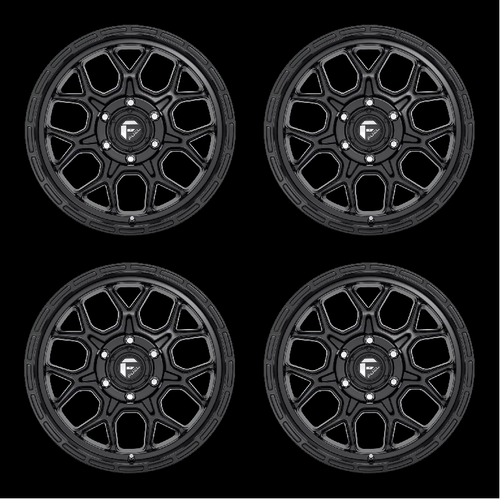 Fuel Aluminum Rim D670 TECH 18X9in Matte Black Finish SET OF 4 WHEELS ...