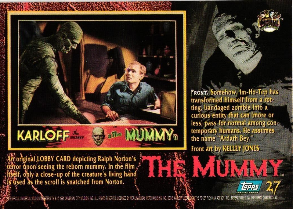 The Mummy 1991 Topps Universal Monster Card | eBay