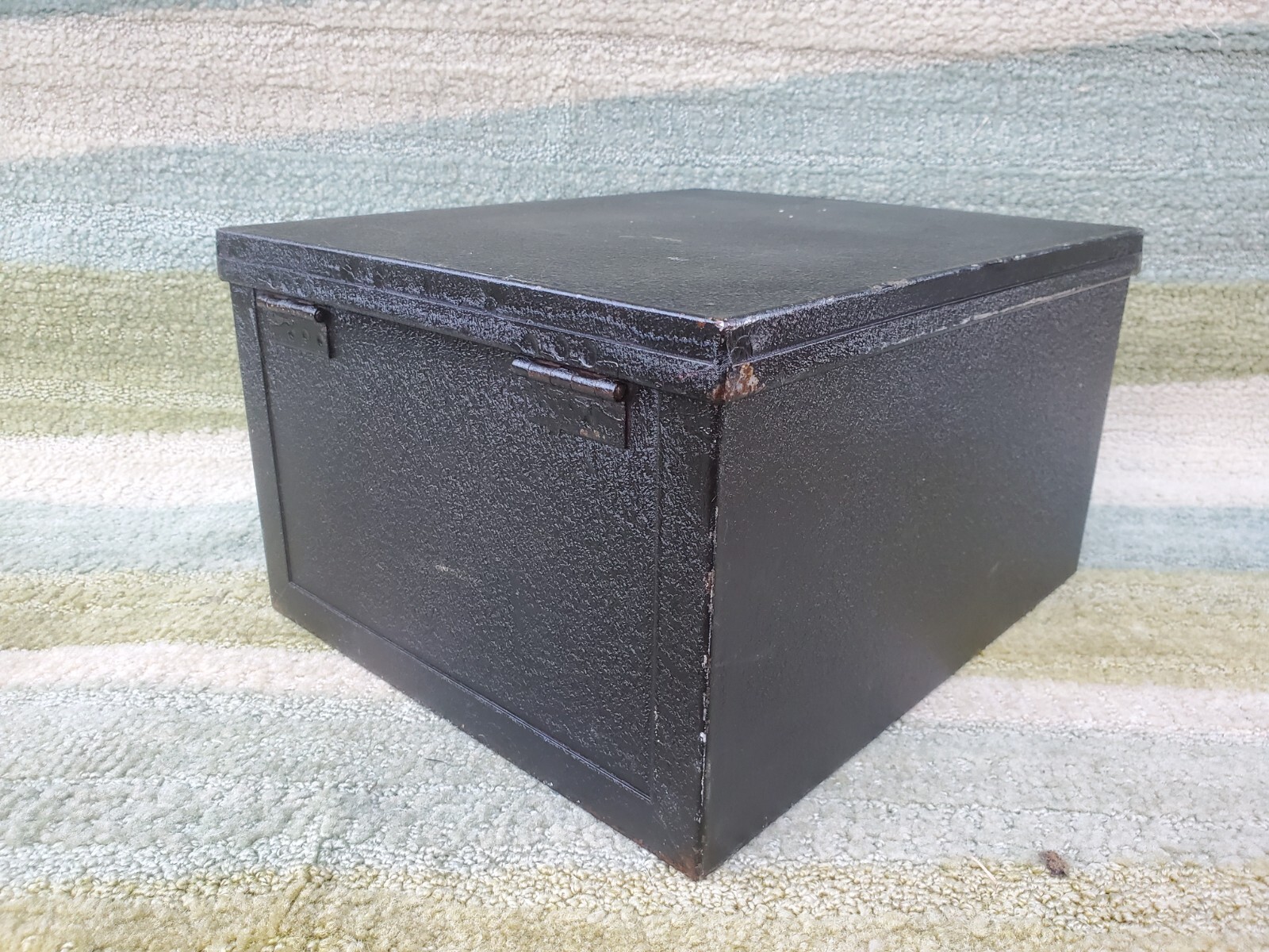 Military Lock Box Field Locker All Metal W/Insert Drawer Vintage Heavy ...