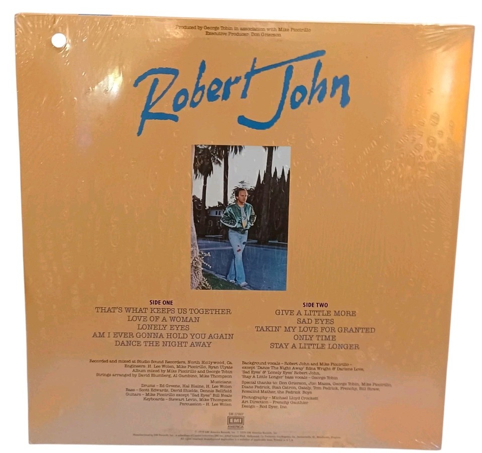 Robert John by Robert John Self-Titled (Record LP, 1979 EMI) - SEALED | eBay