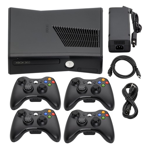 Xbox 360 Console Model S Black 500GB + Voomwa Controllers + US Seller ...