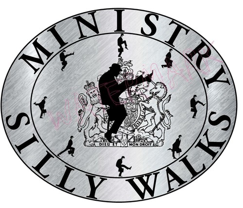 Men's Parody T-Shirt: Monty Python: Ministry of Silly Walks Crest John ...