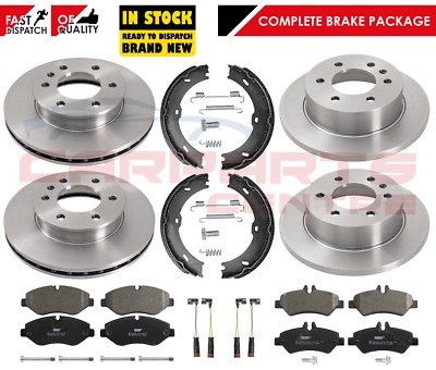 FOR MERCEDES SPRINTER 2006- FRONT REAR BRAKE DISCS PADS SENSORS ...