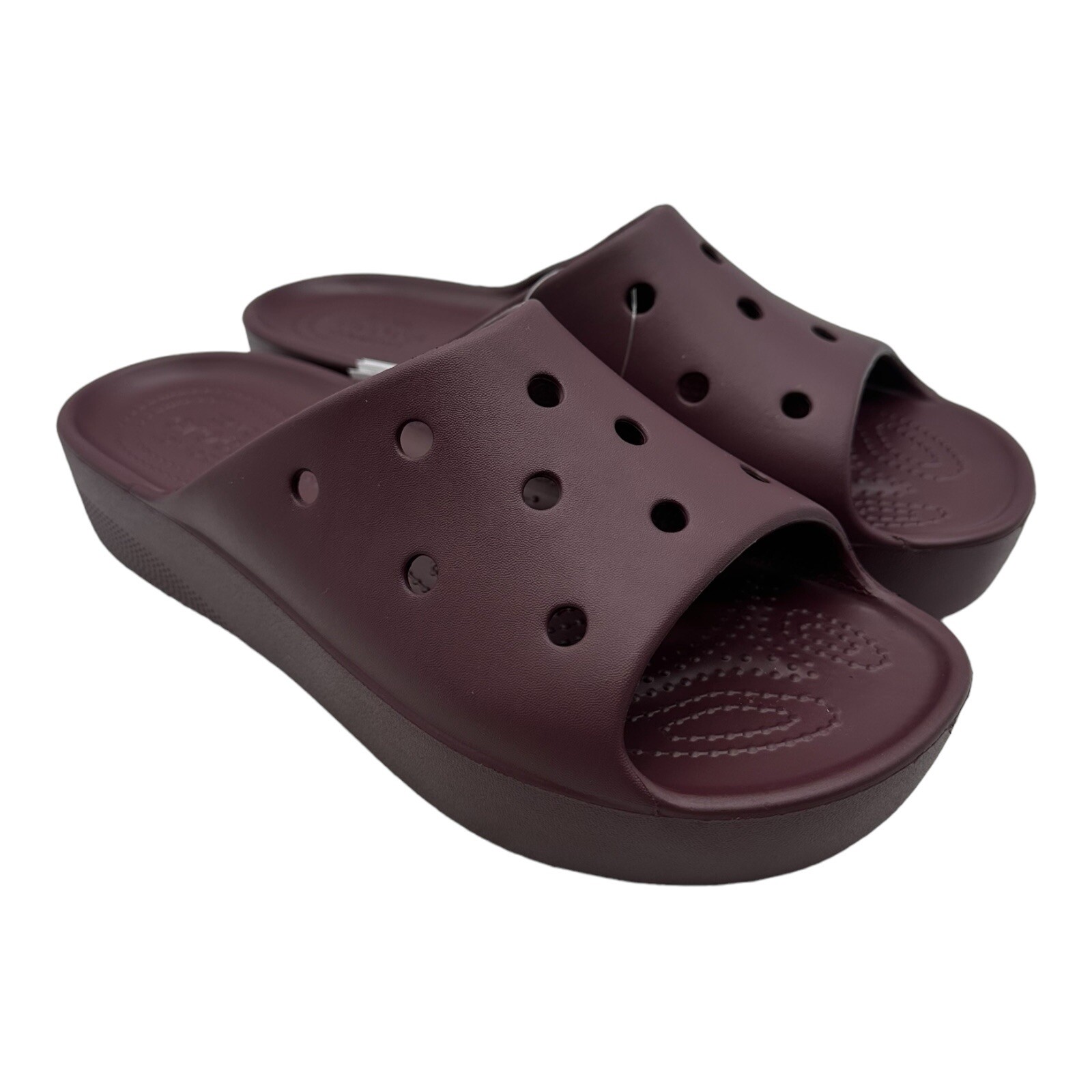 Crocs Classic Platform Slide Women's Size 9 Dark Cherry Burgundy Red ...
