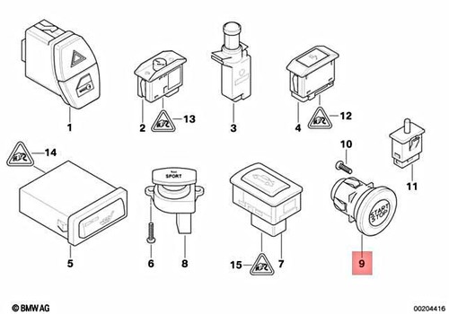 Genuine BMW E60 E61 520d 520i 523i 523Li 525d Starter/Stop Switch ...