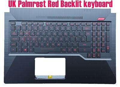 UK Palmrest Red Backlit keyboard for Asus FX503V/FX503VD/FX503VM ...