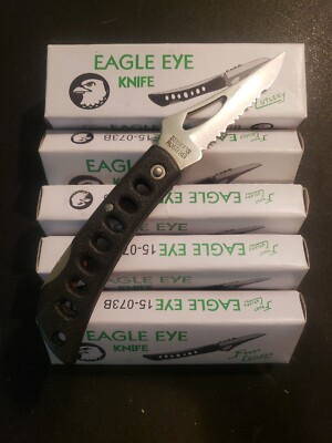 Frost Cutlery Pocket Knife Eagle Eye 3" Lock back Serrated 15-073B. Lot ...