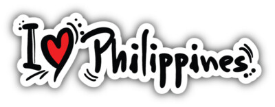 I Love Philippines Slogan Car Bumper Sticker Decal | eBay