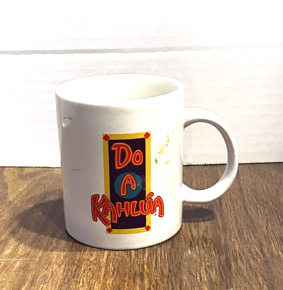 KAHLUA promo mug--SKI BOOT logo "ANYTHING GOES" w/"Do a Kahlua" coffee ...