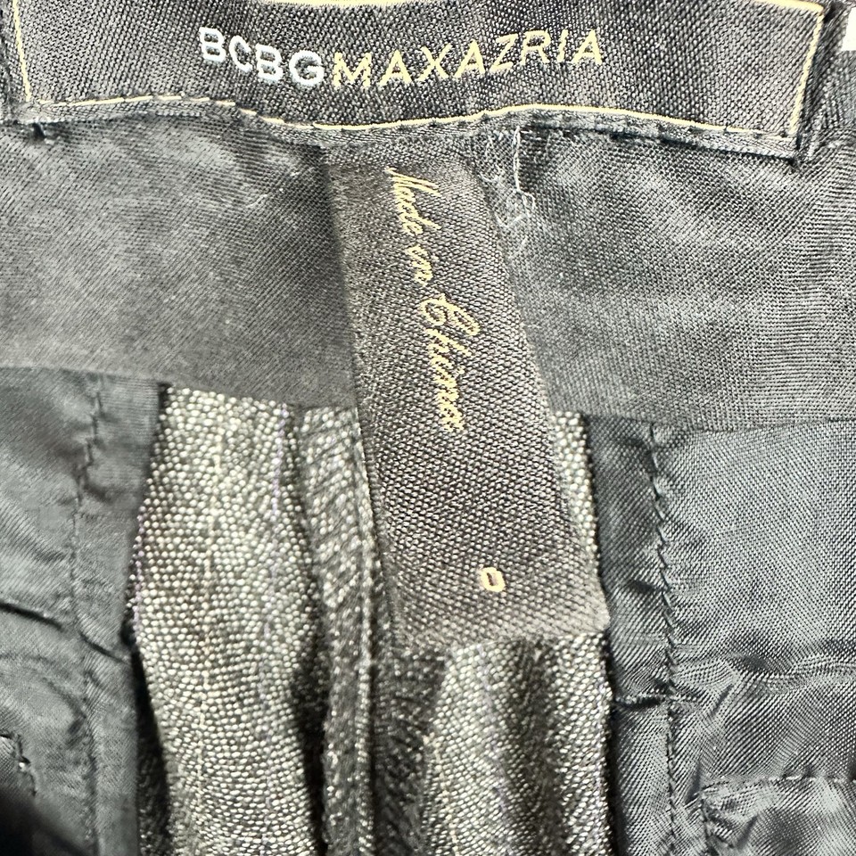 BCBG MAX AZRIA 2pc Suit Set Blazer & Pants Size XXS / 0 Brown Stripes ...