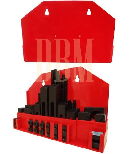 52 PC Clamping Kit T Slot 1/2 End Clamp Flange Coupling Nut Step Block ...