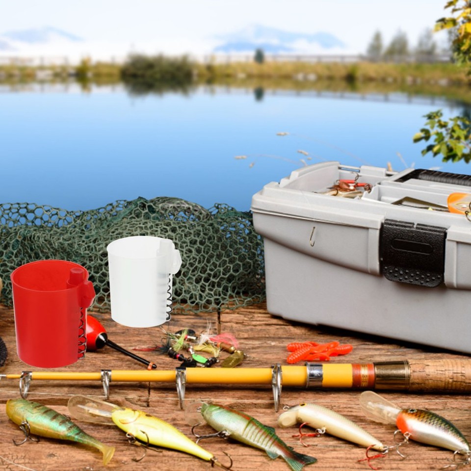 6Pcs Fishing Bait Trap Cage Fishing Trap Cup Lure Holder Outdoor Gear ...